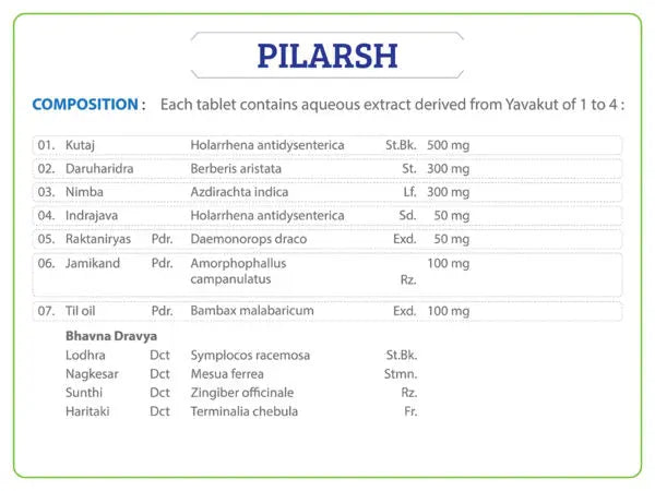 Buy Pilarsh Tablet | Ayurvedic Herbal Medicine for Piles | Ayurchem ...